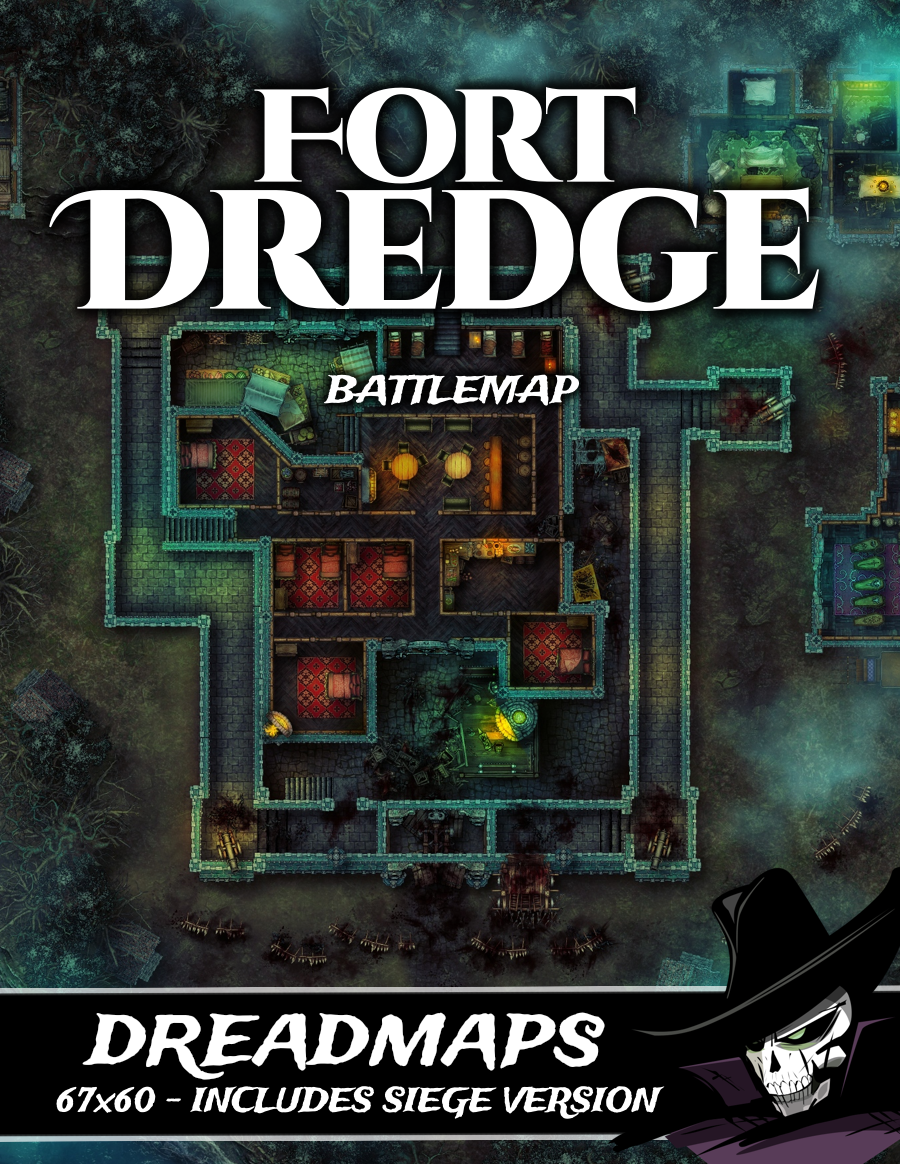 DreadMaps: Fort Dredge 67x60 - Dreadmaps | DriveThruRPG