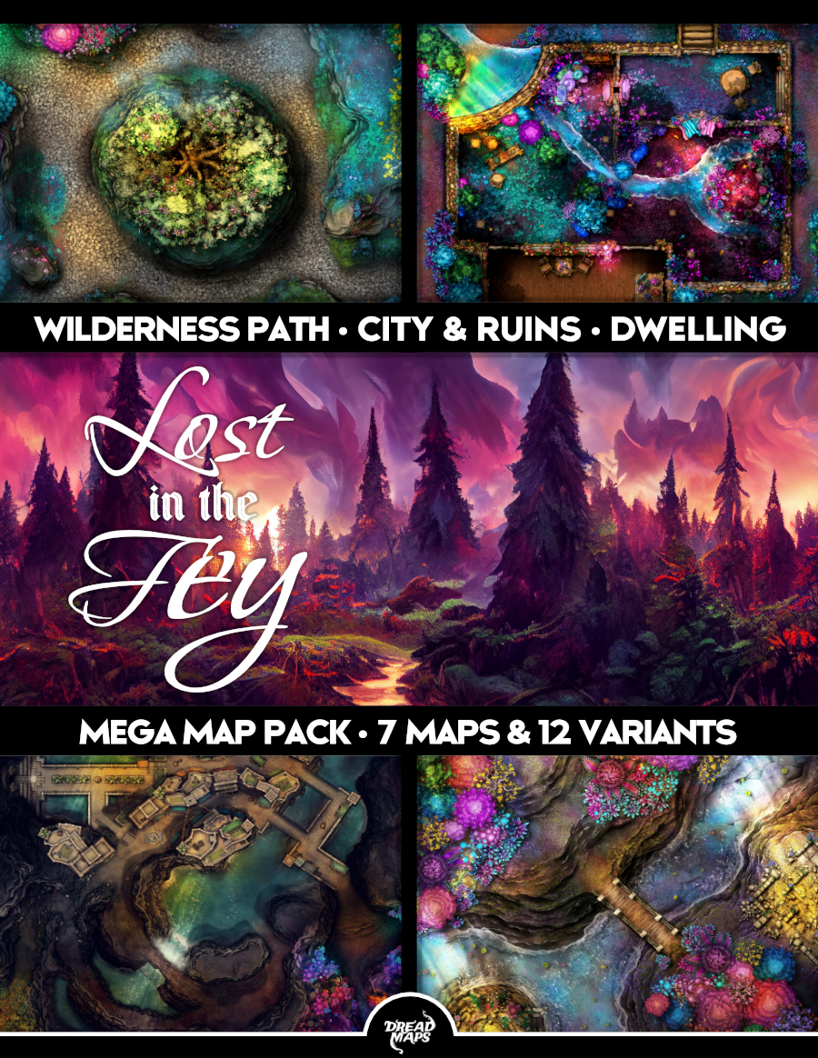 Map Pack: Lost in the Fey - 7 Battlemaps! - Dreadmaps | Wilderness ...