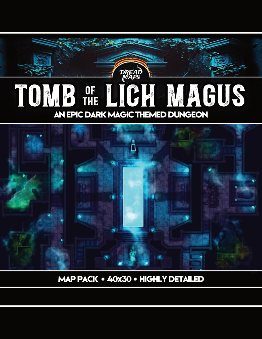 Tomb of the Lich Magus Catacomb Dungeon and Arcane Pool (Roll20 ...