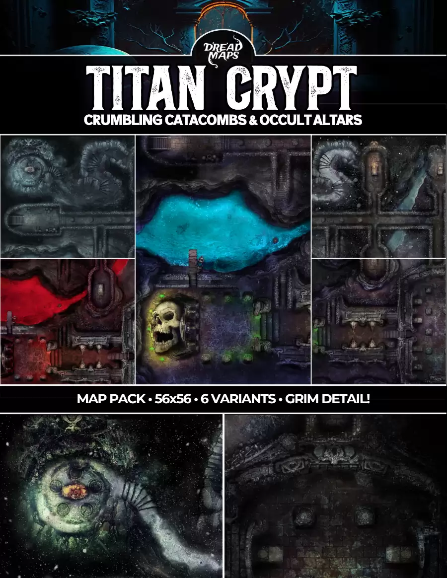 Titan Crypt - Catacombs Underground River and Altars - Dreadmaps ...