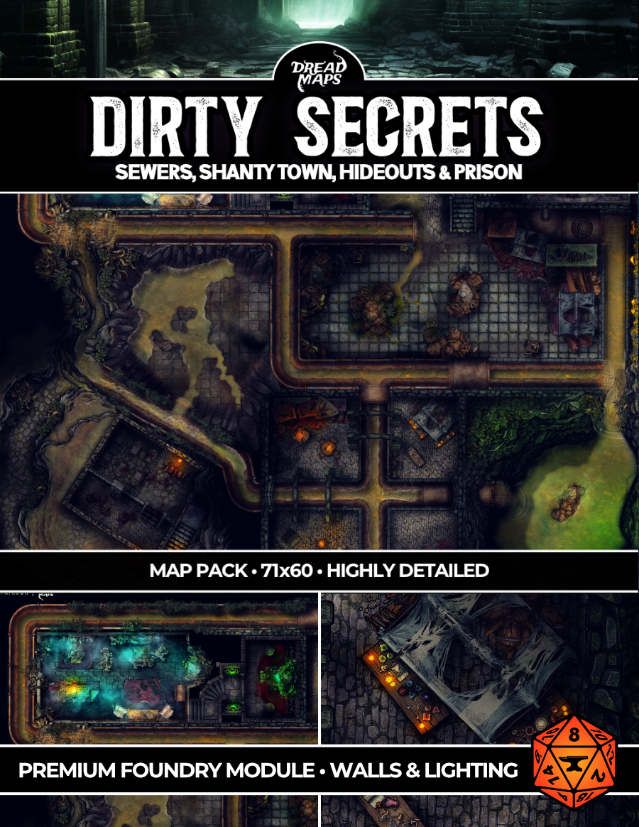 Dirty Secrets - Sewer Maze Prison and Lab (Foundry VTT) - Dreadmaps ...