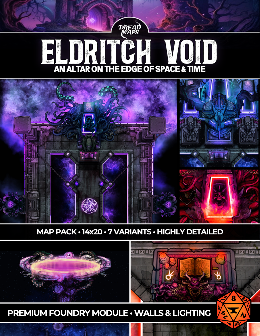 Eldritch Void Cthulhu Altar Portal (Foundry VTT) - Dreadmaps | Caves ...