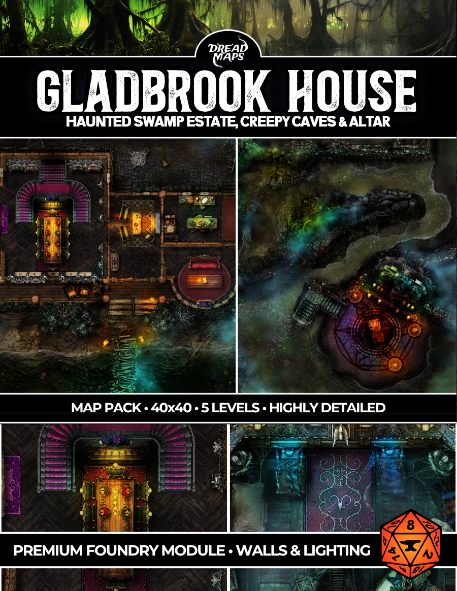 Gladbrook House - Gothic Haunted Swamp Mansion and Dungeon Caves - 5 ...