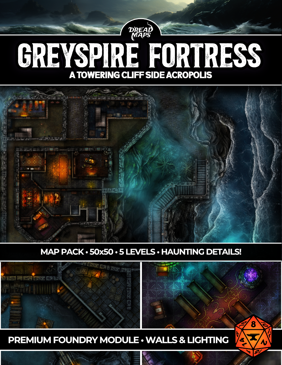 Greyspire Fortress - A Gothic Cliff Mountain Stronghold with Cavern ...