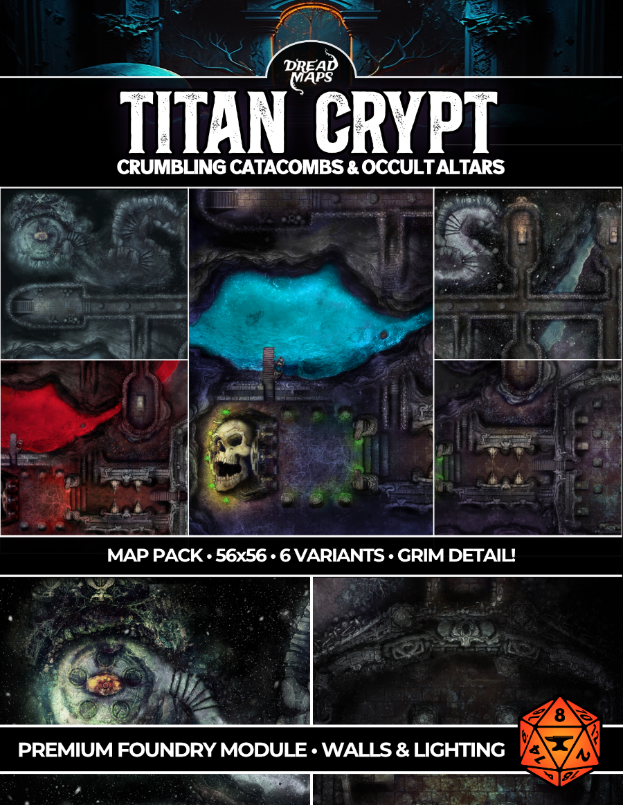Titan Crypt - Catacombs Underground River and Altars (Foundry VTT ...