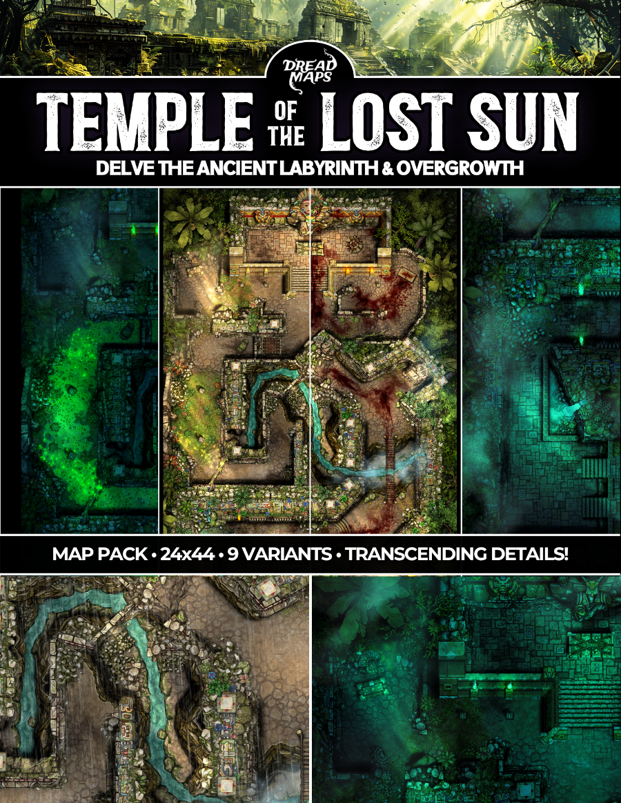 Temple of the Lost Sun - A Winding Ancient Jungle Labyrinth - Dreadmaps ...