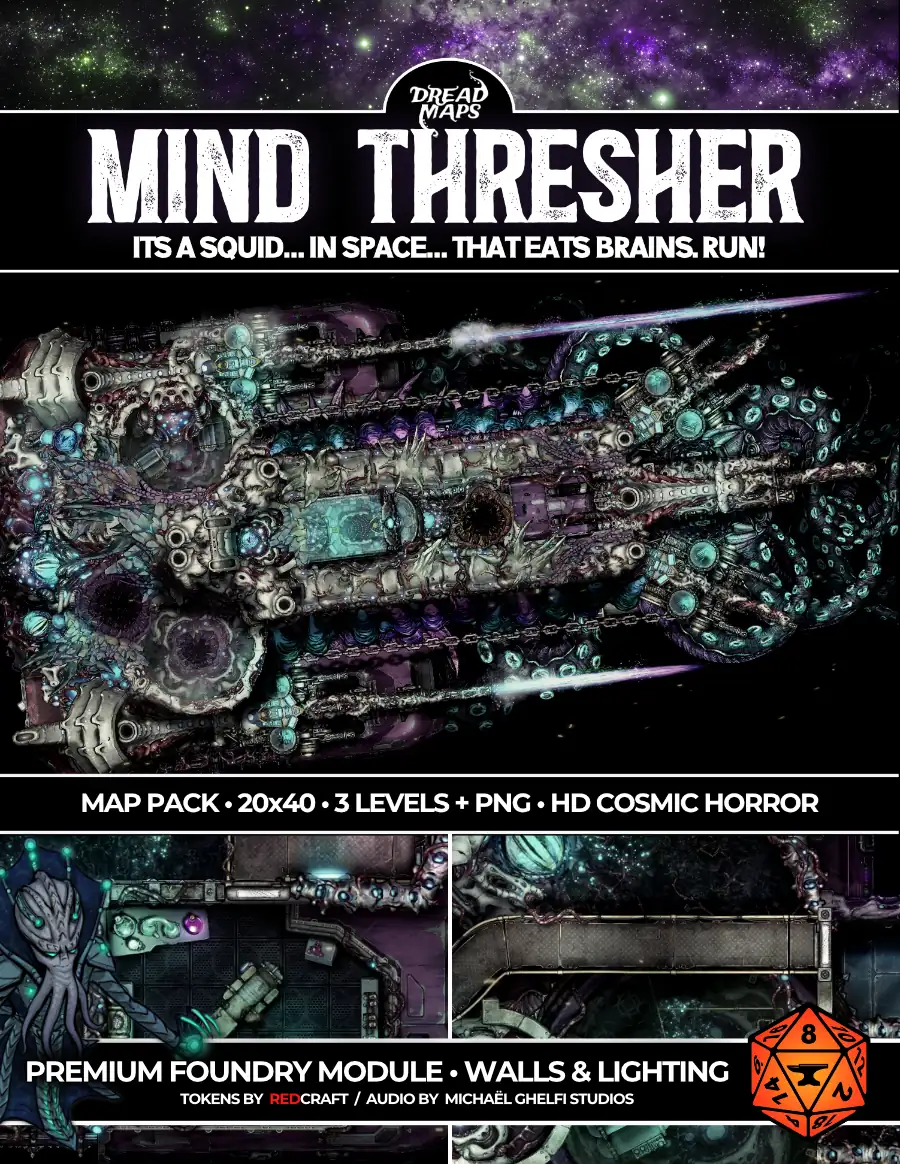 Mind Thresher - 3 Level Sci-fi Sentient Spaceship Horror Battlemap ...