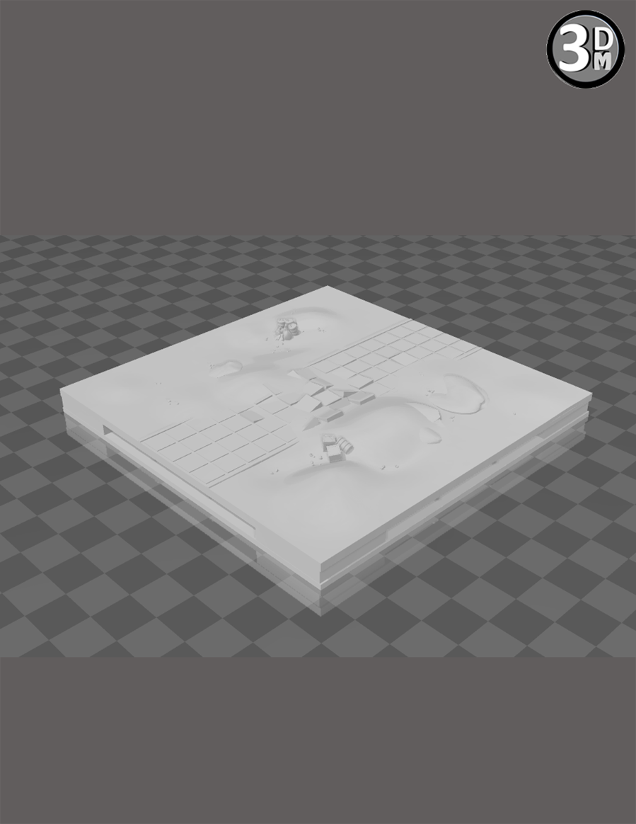 BattleChest TB03PavedPathwayDegraded - 3Dminis | DriveThruRPG