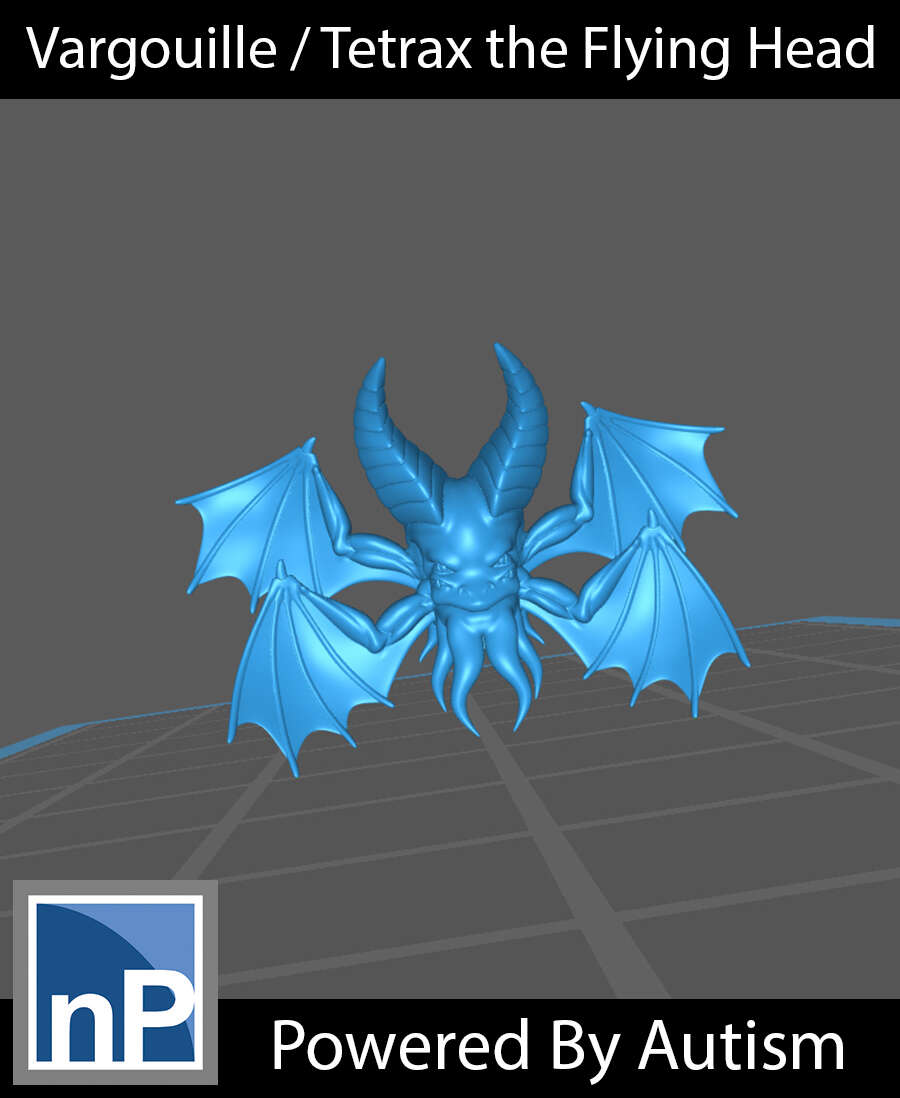 Vargouille / Tetrax the Flying Head [STL] - nonPareil | DriveThruRPG