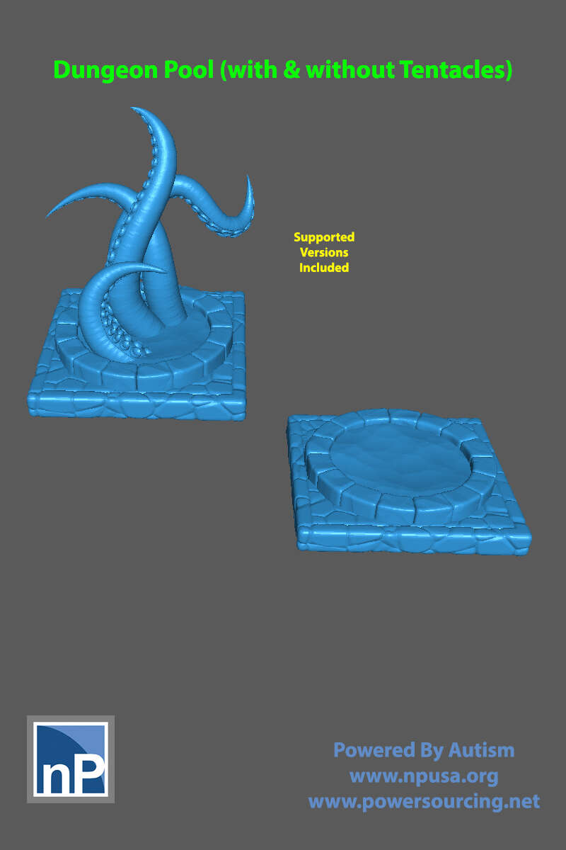 Dungeon Pool & Tentacles [STL] - nonPareil | DriveThruRPG