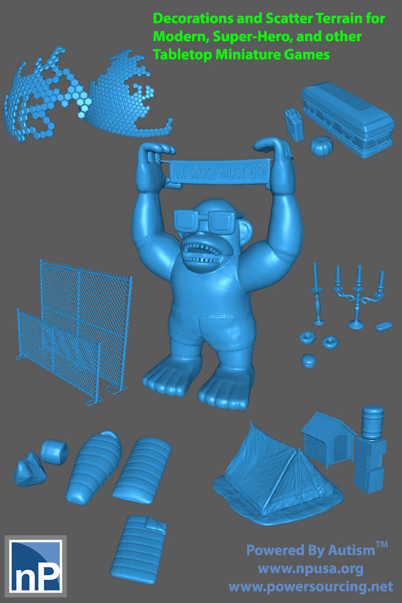 Modern / Super-Hero / Horror Terrain and Base Decorations 07 ...