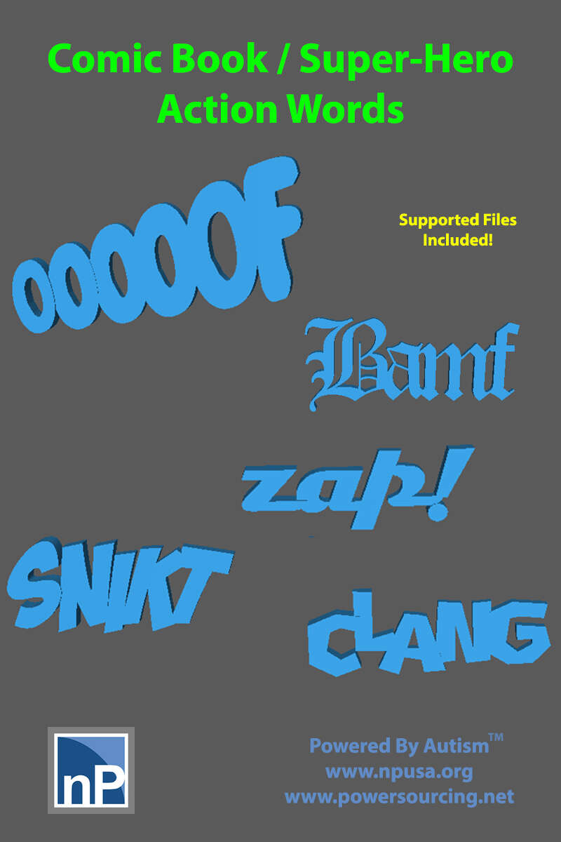 Comic Book / Super Hero Action Words, pack 2 - nonPareil | DriveThruRPG