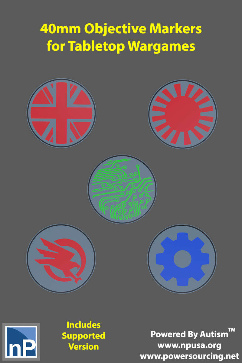 40mm Objective Markers for Tabletop Wargames - nonPareil | DriveThruRPG