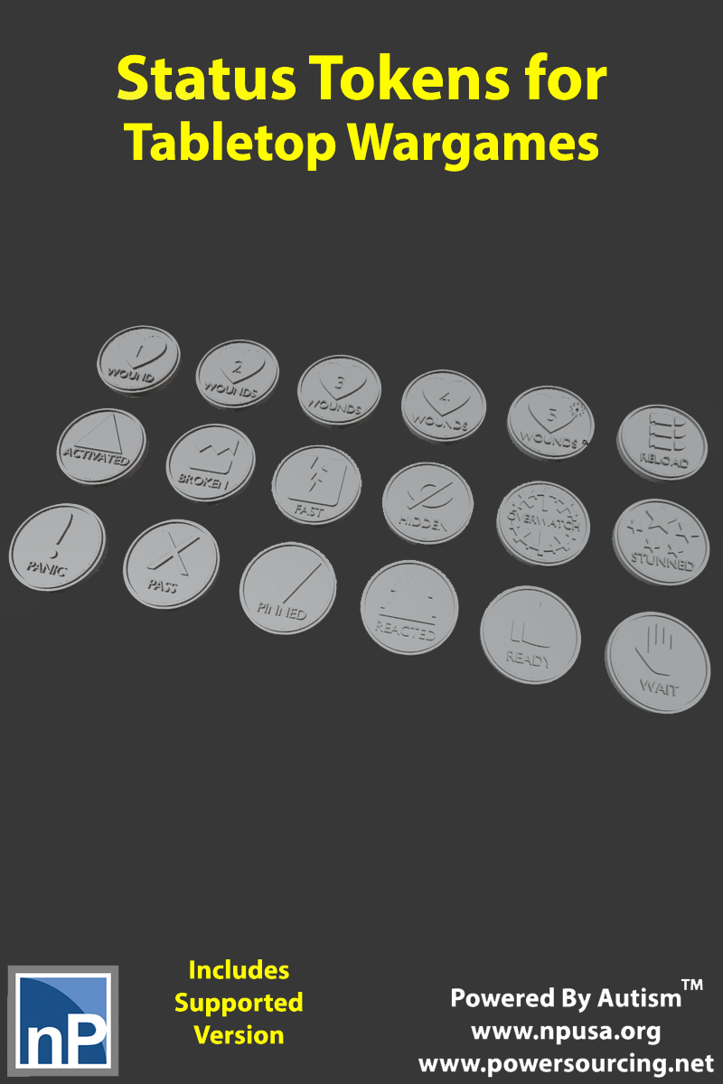 20mm Wargame Status Tokens - nonPareil | DriveThruRPG