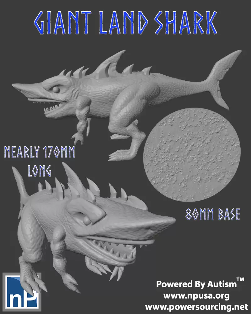 Giant Land Shark Fantasy Monster - nonPareil | DriveThruRPG