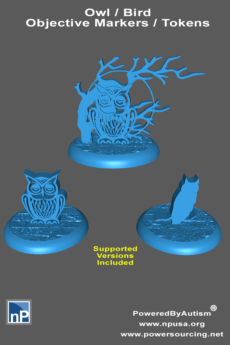30mm Owl Tokens / Objective Markers - nonPareil | DriveThruRPG