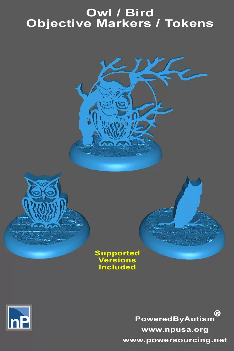 30mm Owl Tokens / Objective Markers - nonPareil | DriveThruRPG
