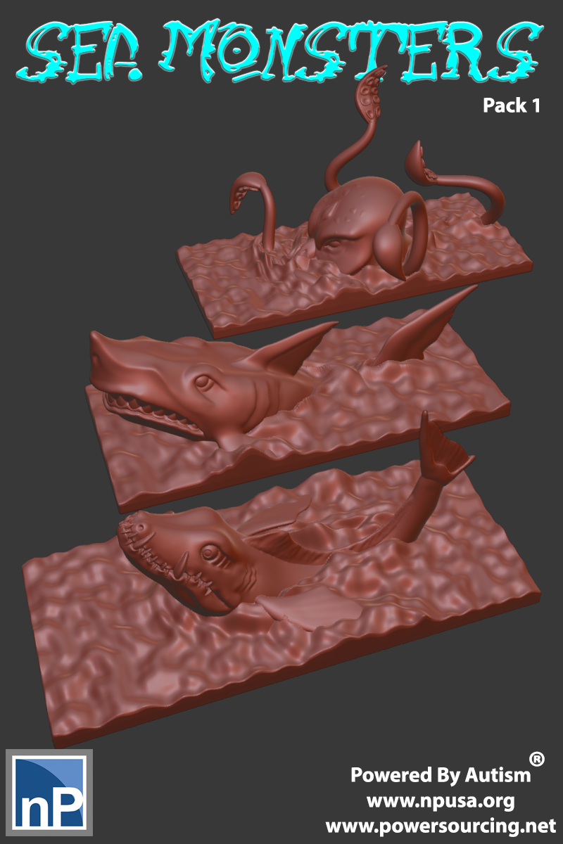 Mini Sea Monsters, pack 1 - nonPareil | DriveThruRPG