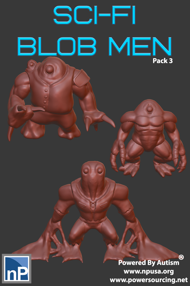 Sci-Fi Blob Men, pack 3 - nonPareil | DriveThruRPG