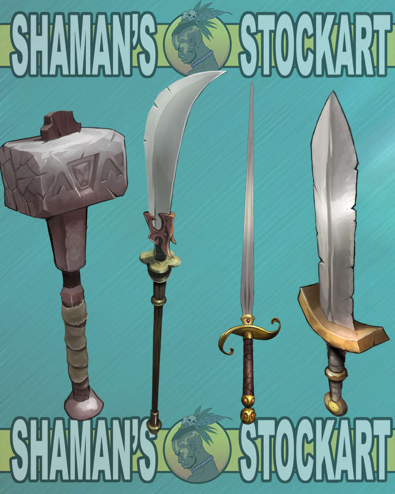 Melee Weapons - Shaman's Stock Art | Shaman's Stock Art | DriveThruRPG