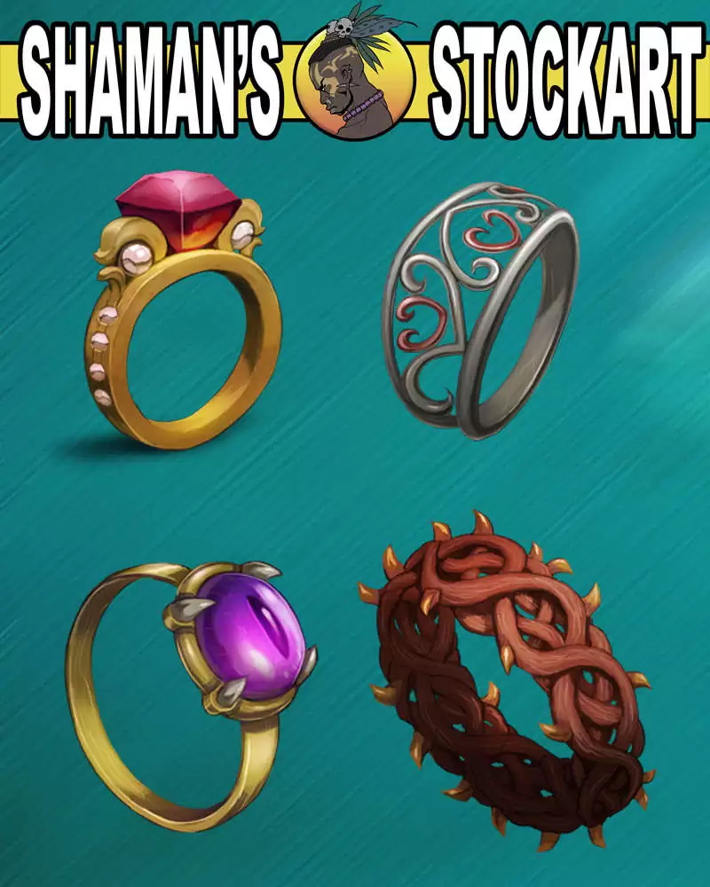 Fantasy Rings - Shaman's Stock Art | Shaman's Stock Art | DriveThruRPG