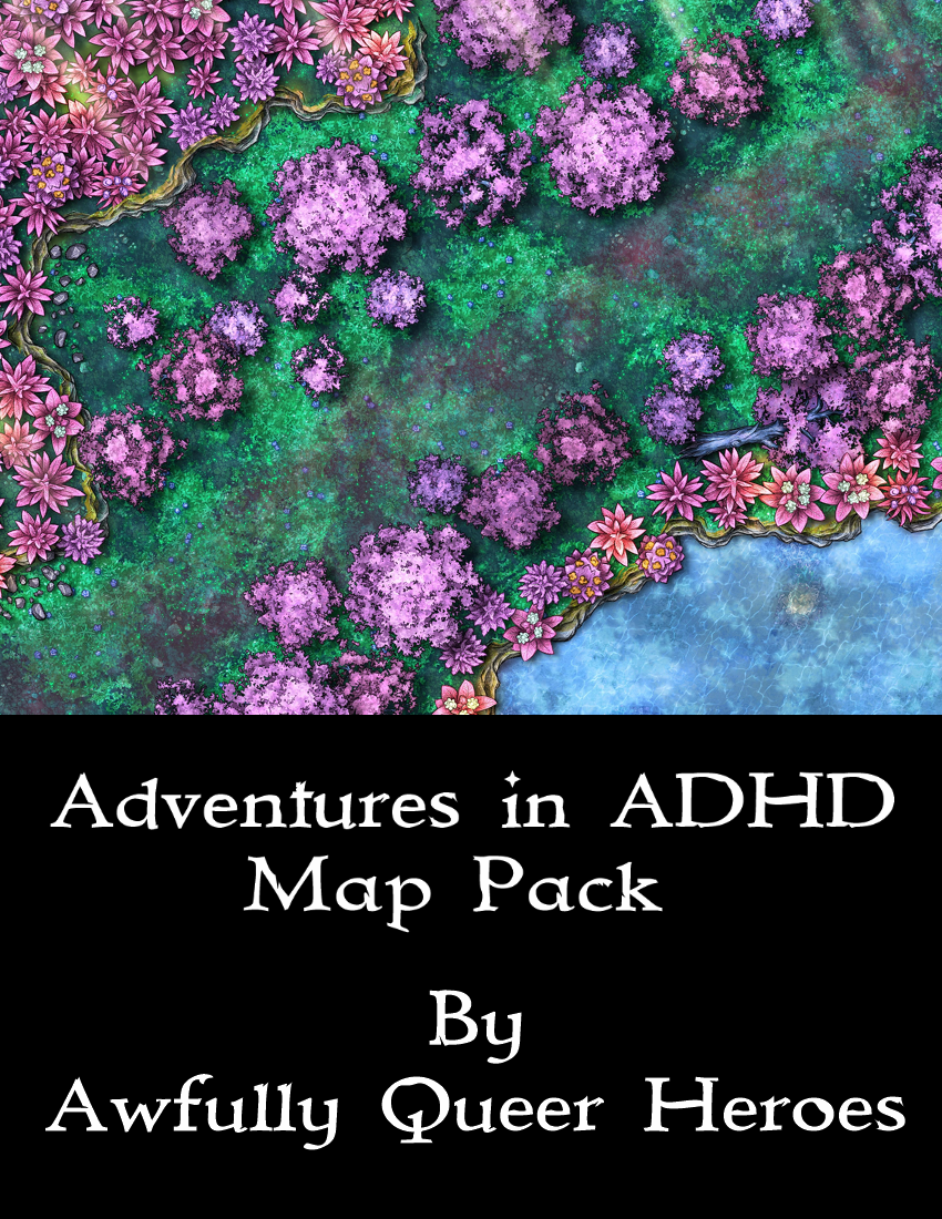 Adventures in ADHD Map Pack - Awfully Queer Heroes | DriveThruRPG
