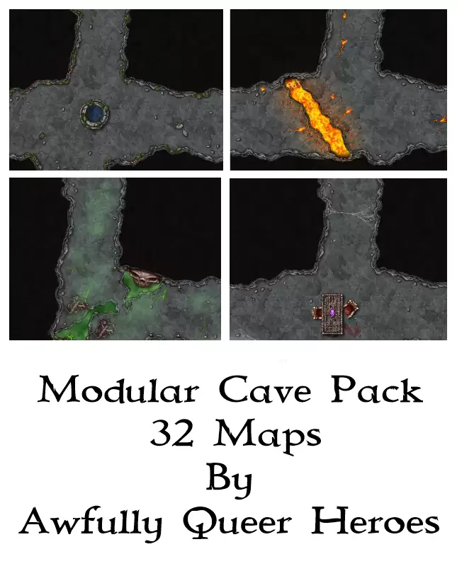 Modular Cave Maps - Awfully Queer Heroes | DriveThruRPG