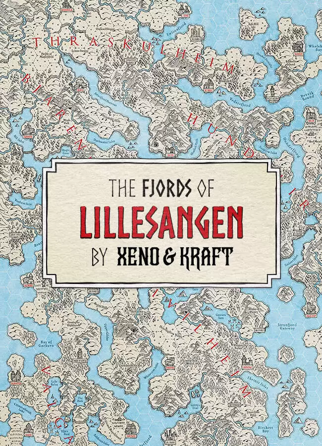 The Fjords of Lillesangen: a hand-drawn, 1000-hex fantasy world map ...