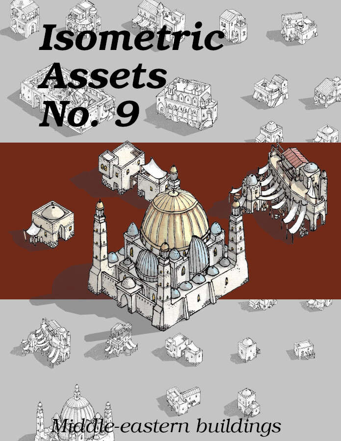 Isometric Assets No. 9, Middle eastern buildings - Minish Cartography ...