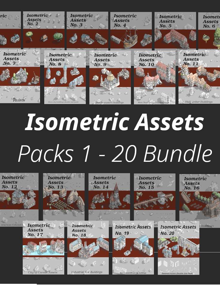 Isometric Assets, Packs 1 - 20 Bundle [BUNDLE] - Minish Cartography ...