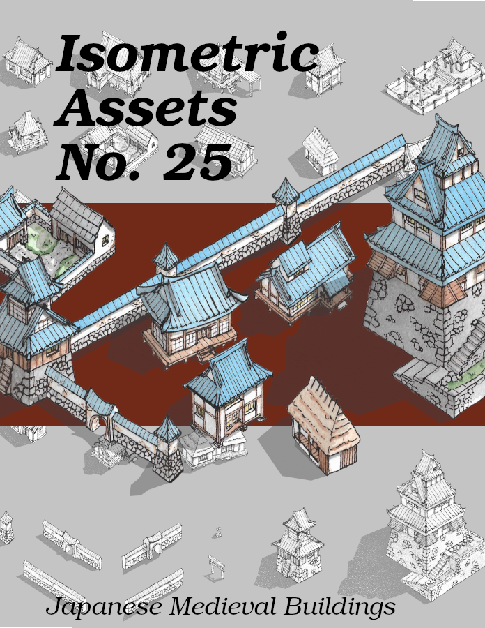 Isometric Assets No. 25, Japanese Medieval Buildings - Minish ...