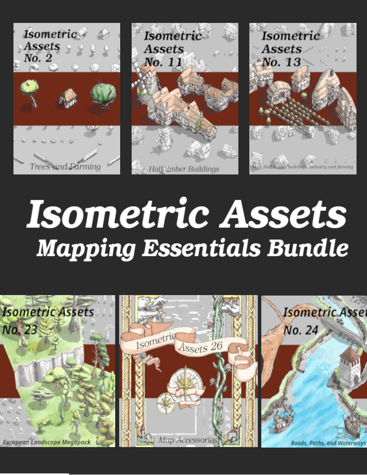 Isometric Assets, Mapping Essentials [BUNDLE] - Minish Cartography ...