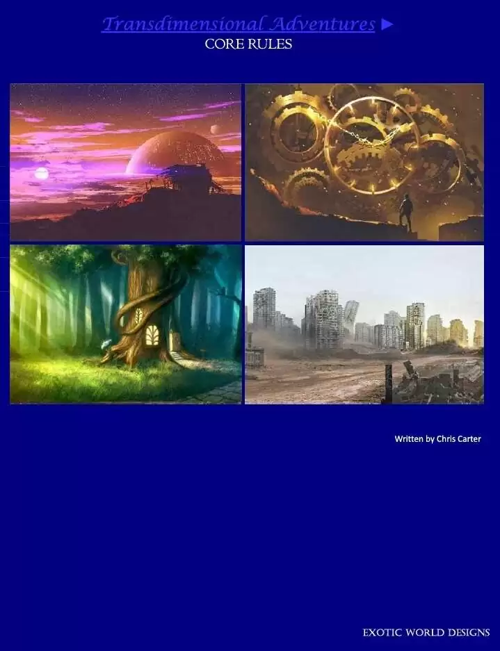Transdimensional Adventures - Core Rules (Original Print) - Exotic ...