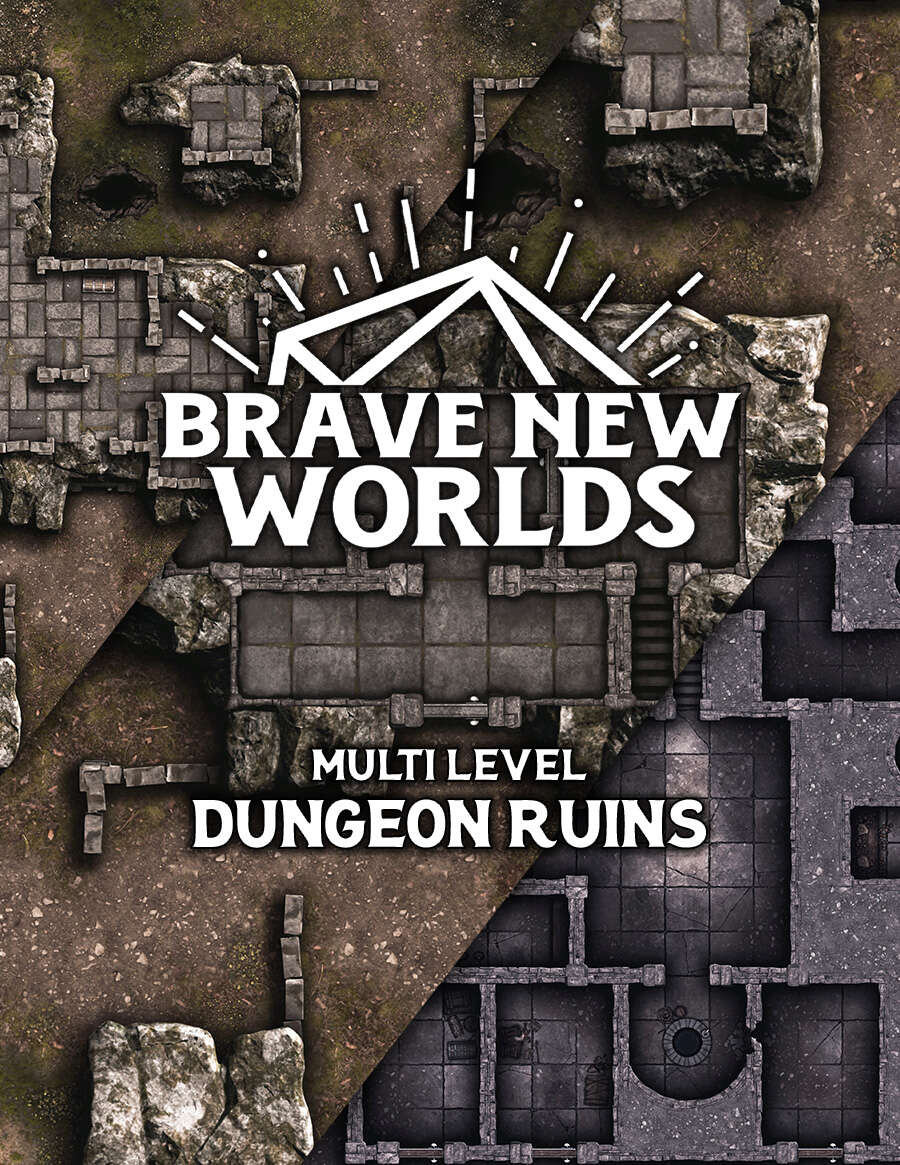 Multi-Level Dungeon Ruins - Brave New Worlds | DriveThruRPG