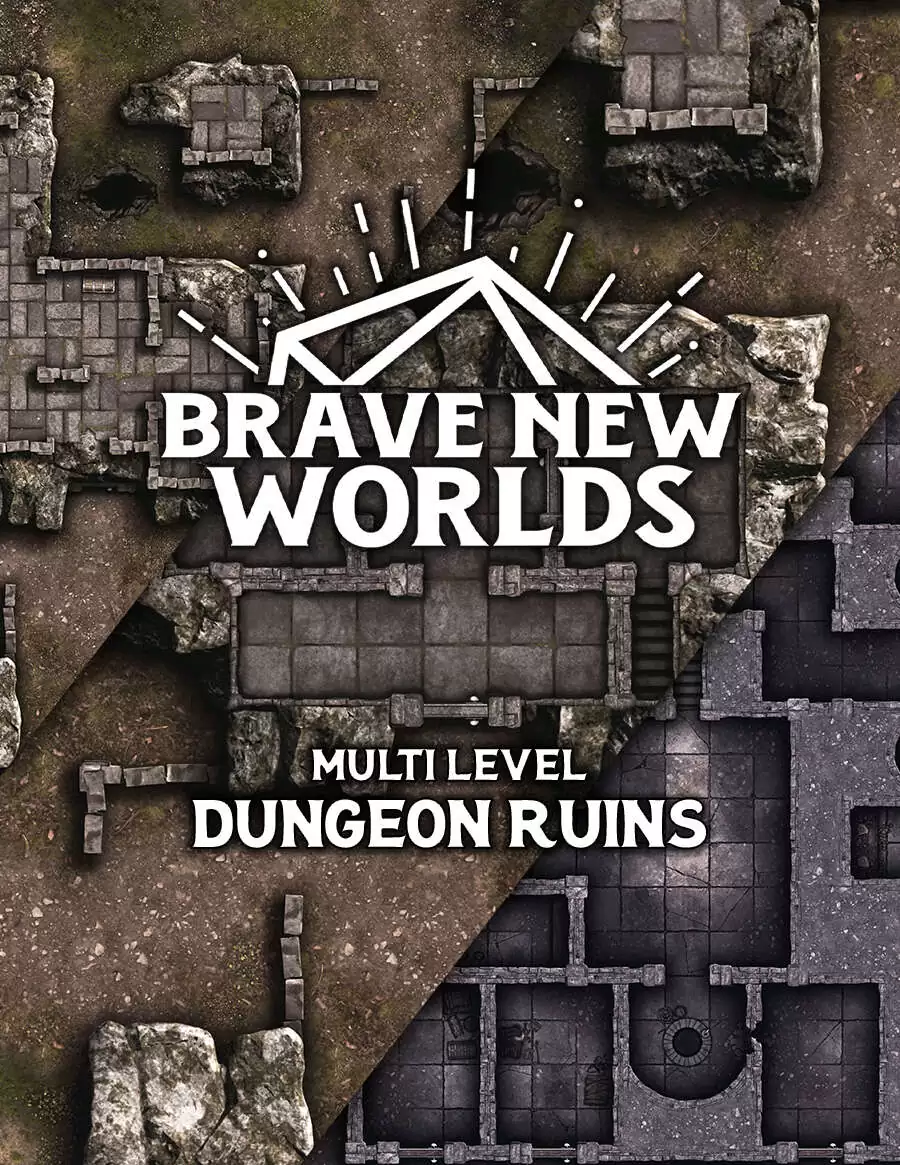Multi-Level Dungeon Ruins - Brave New Worlds | DriveThruRPG