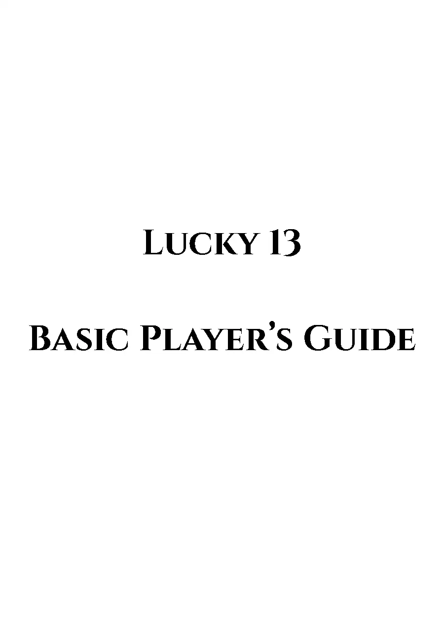 Lucky 13 Basic Player's Guide - Sorceress of Inspiration | DriveThruRPG