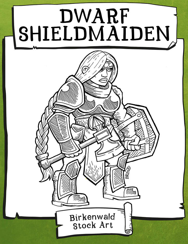 Dwarf Shieldmaiden - Birkenwald | DriveThruRPG