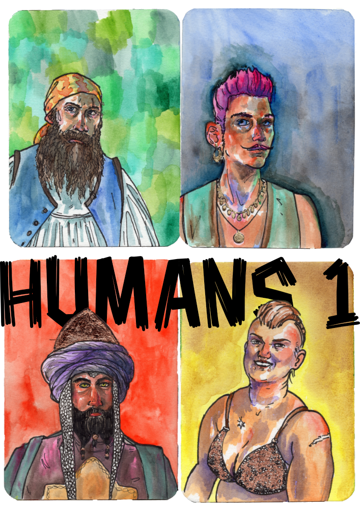 Watercolour Portraits; Humans 1 - Zed Nope | DriveThruRPG