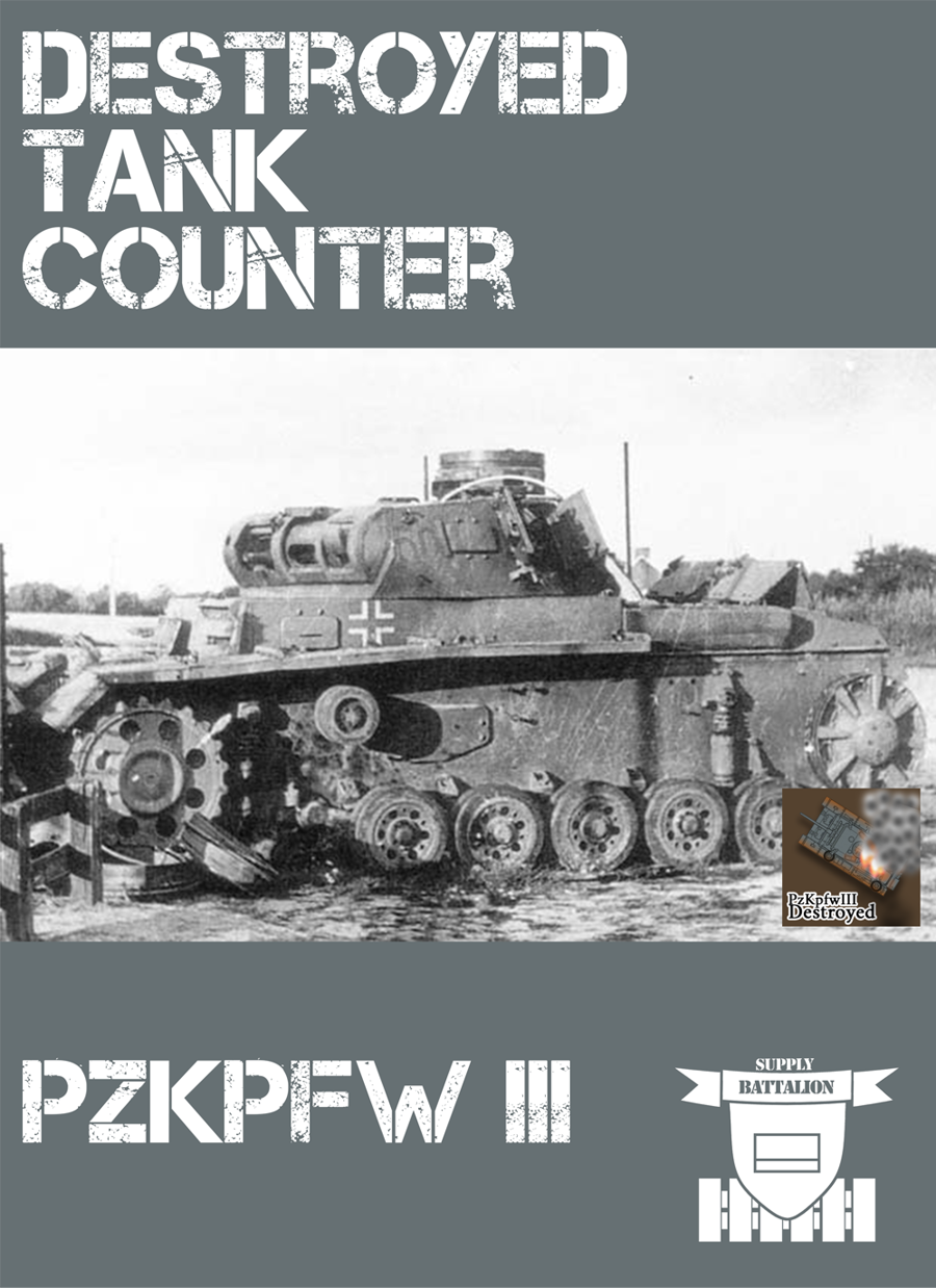 Destroyed Tank Counter Pz-III - Supply Battalion | DriveThruRPG