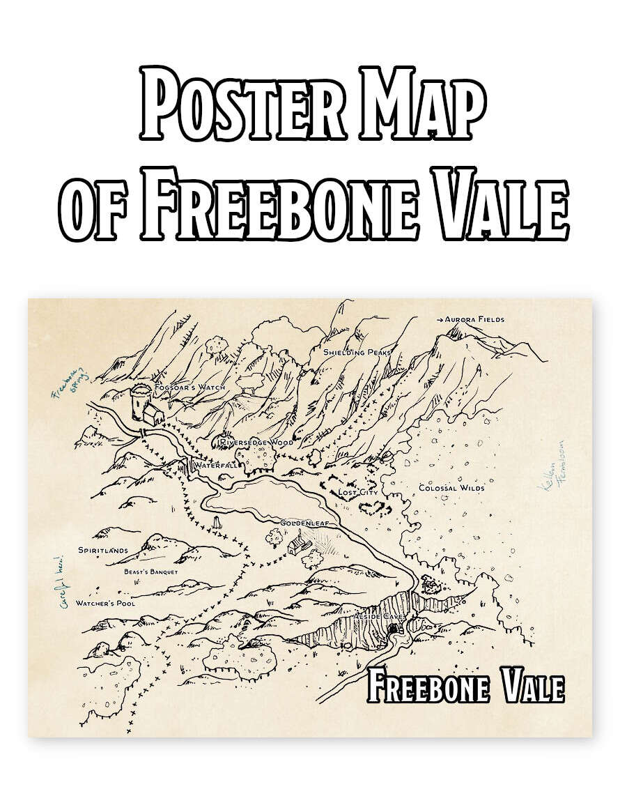 Freebone Vale map - T.M. van Dalen RPG | Freebone Vale | DriveThruRPG