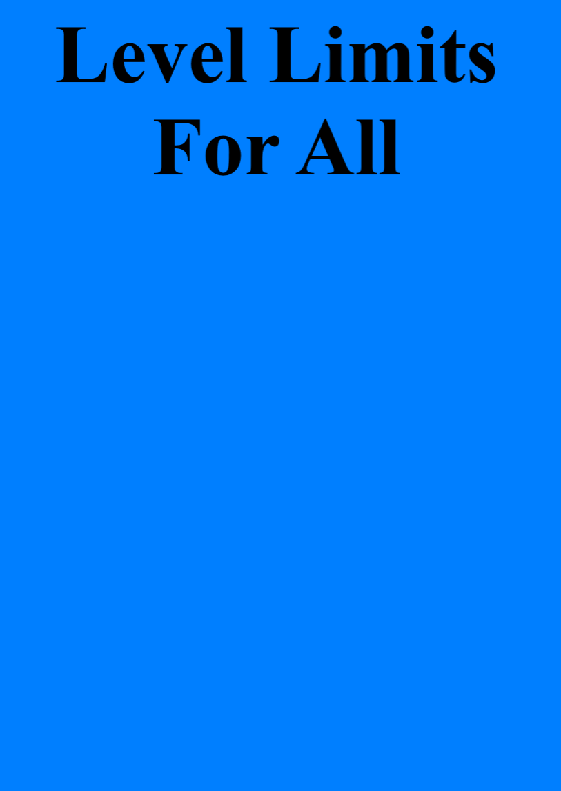 Level Limits For All - 4F Gaming Group | DriveThruRPG