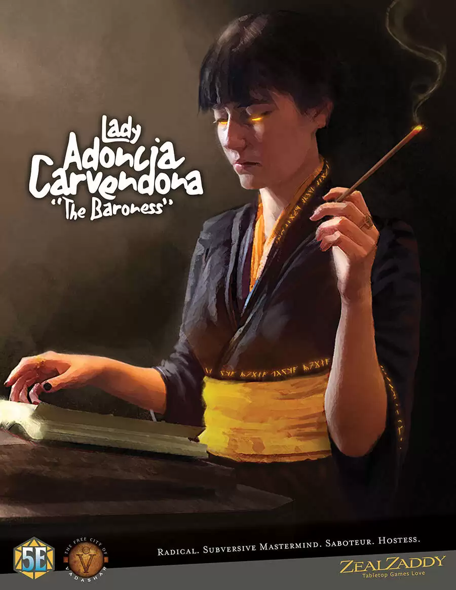 Lady Adoncia Carvendona – The Baroness - ZealZaddy | DriveThruRPG