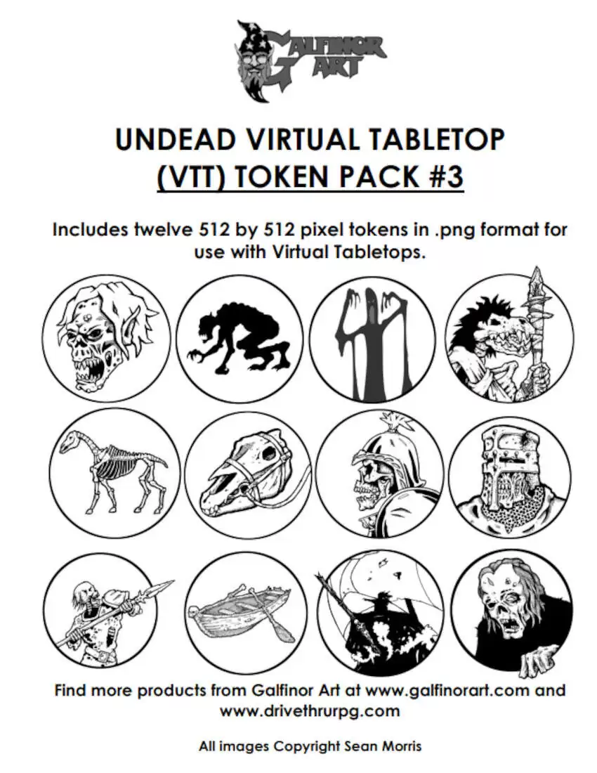 Undead Token Bundle #3 - Galfinor Art | DriveThruRPG
