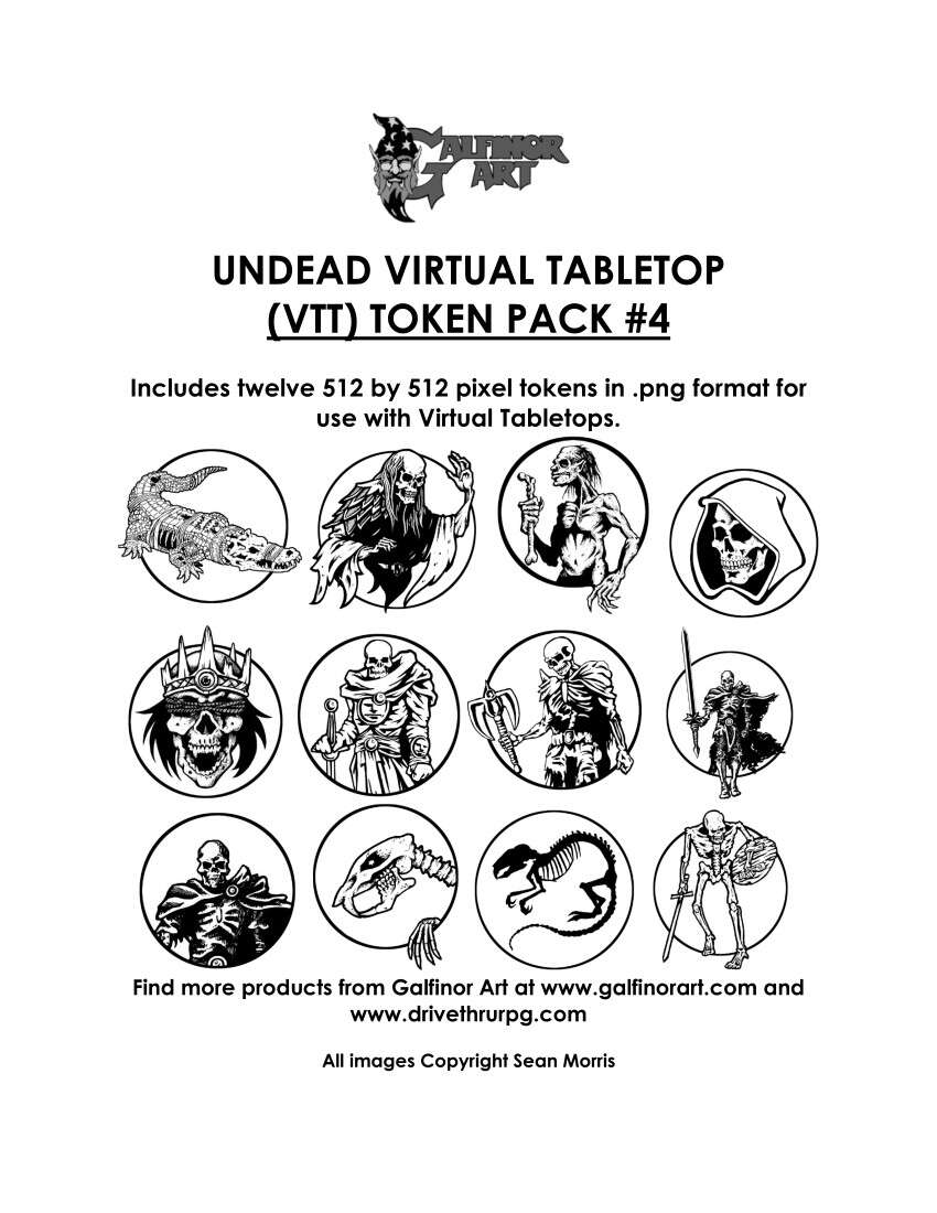Undead Token Bundle #4 - Galfinor Art | DriveThruRPG