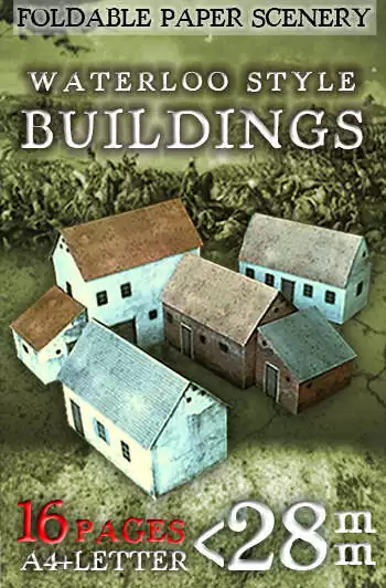 Waterloo Style Buildings - Just Paper Battles | 3d terrain | DriveThruRPG
