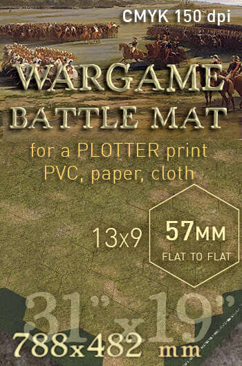 The Battlemat "Grass" (cc0146) 13x9 Hex57mm - Just Paper Battles ...