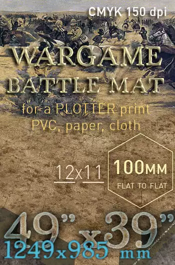 The Battlemat "Arid" (cc0226) 12x11 Hex100mm - Just Paper Battles ...