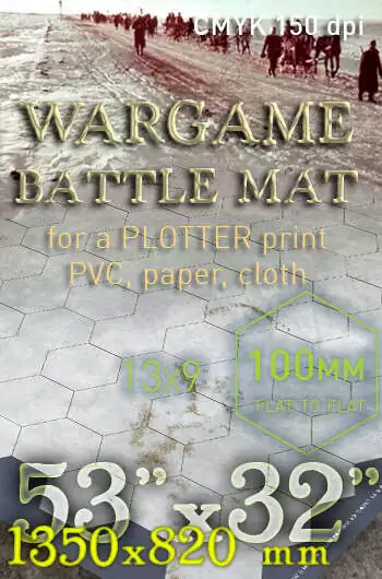 The Battlemat "Snow" (cc0416) 13x9 Hex100mm - Just Paper Battles ...