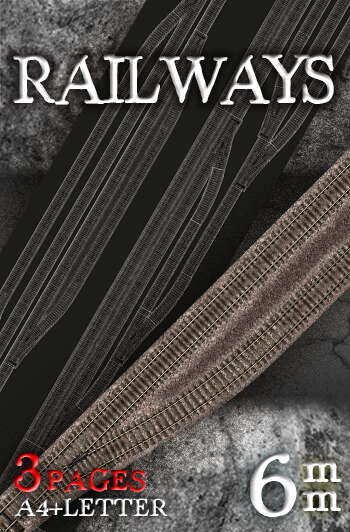 Railways (6mm) - Just Paper Battles | 2D Terrain | DriveThruRPG