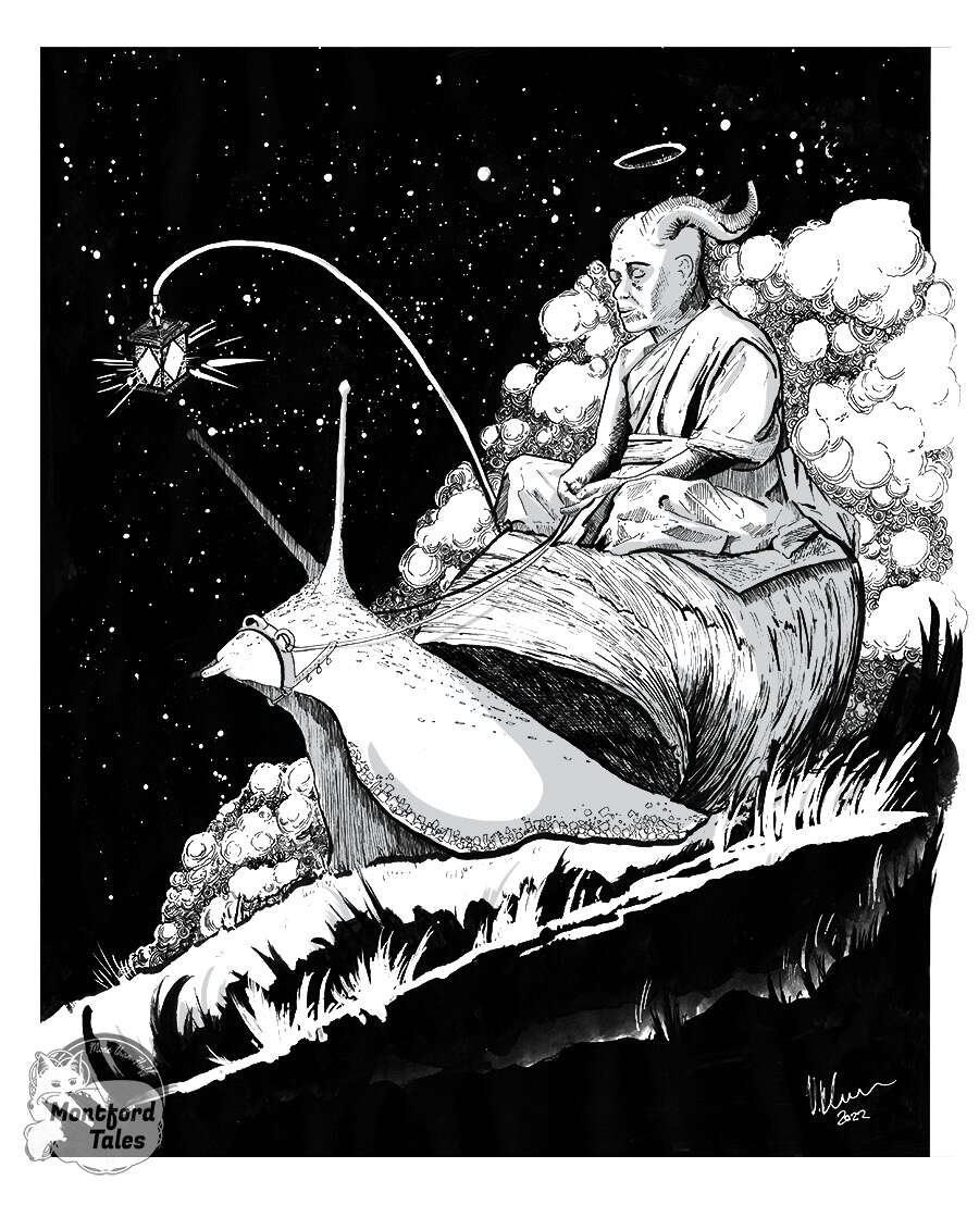 Snail Rider - Stock Art - Montford Tales | DriveThruRPG